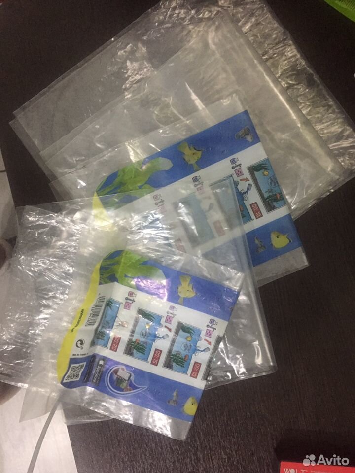 Пакеты для аквариумных рыбок (5шт) цена за все