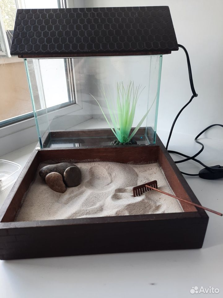 Аквариум 3.8 с подсветкой/декоративный садик