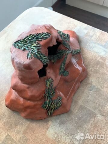 Островкив аквариум для черепахи и рыбок, сачёк