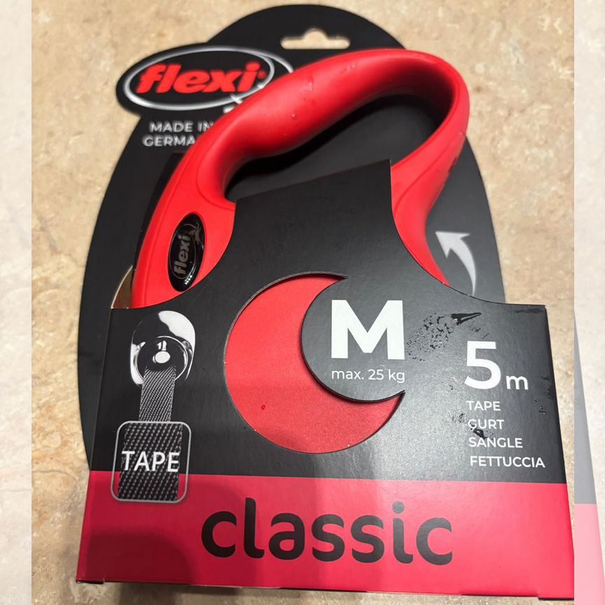 Поводок рулетка flexi 5м, новая, М