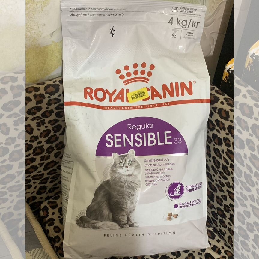 Корм для кошек royal canin sensible 4 кг