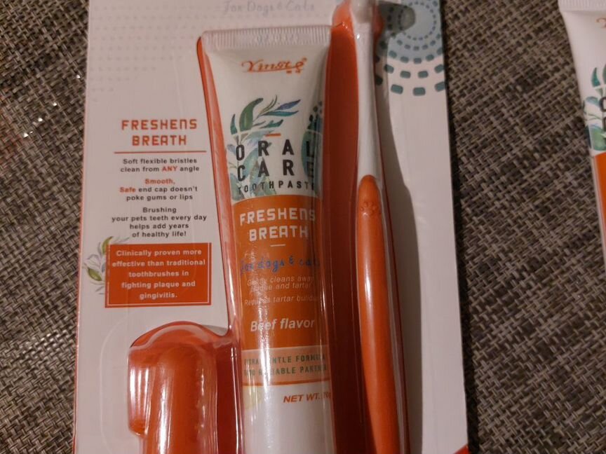 Зубная паста для чистки зубов для кошек и собак