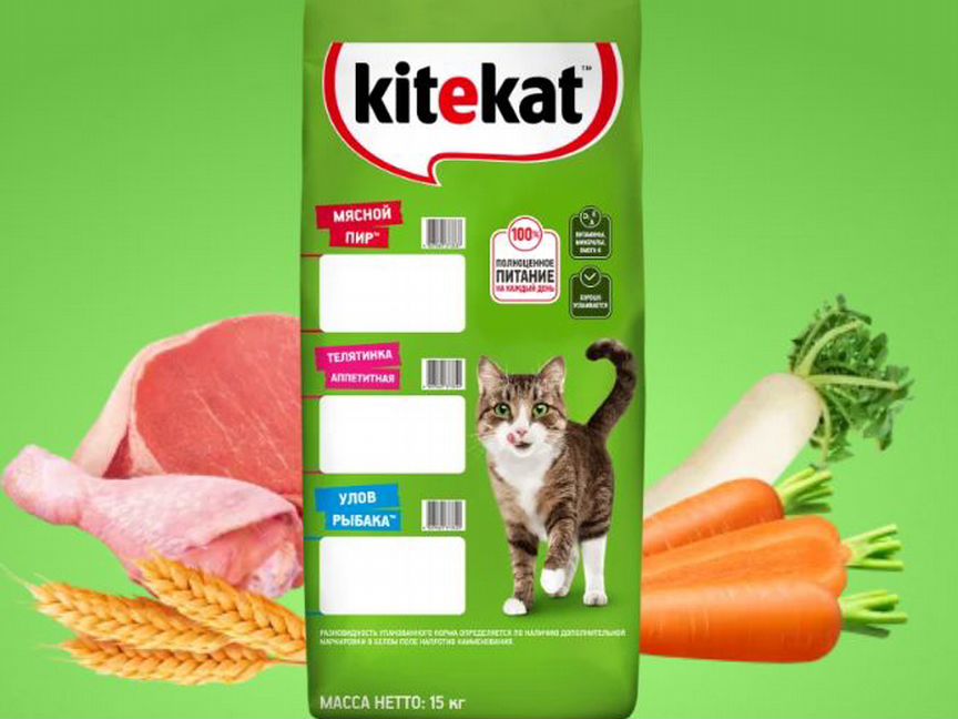 Корм для кошек Китикет 15 кг