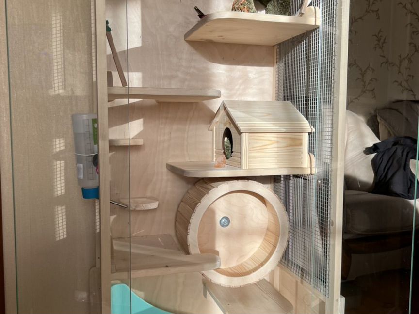 Клетка для шиншиллы витрина Новая в наличии