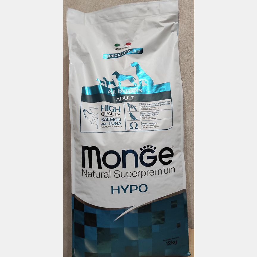 Корм для собак monge hypo 12 кг, гипоаллергенный