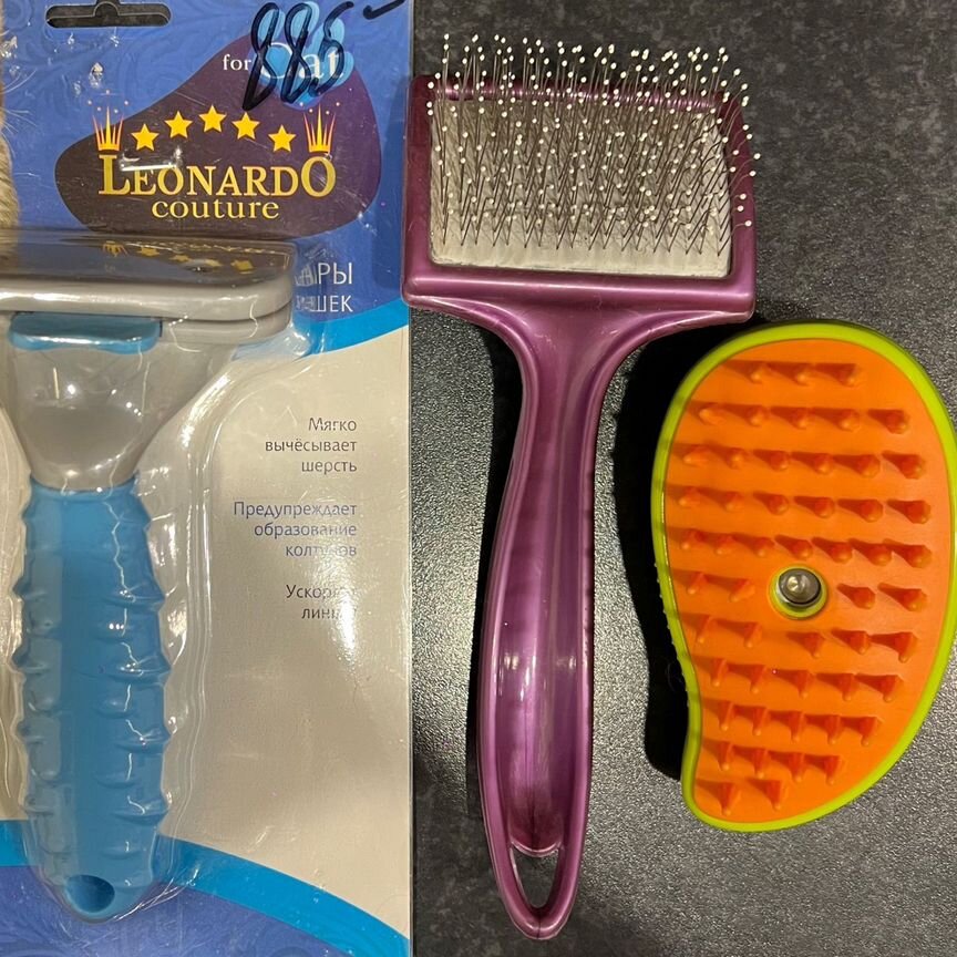 Пуходерка для кота,паровая щетка,дешеддер Leonardo