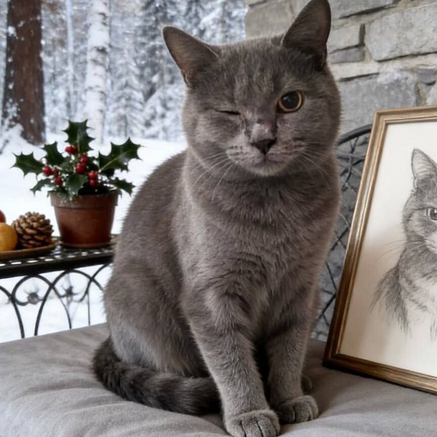 Британская короткошёрстная, взрослая кошка