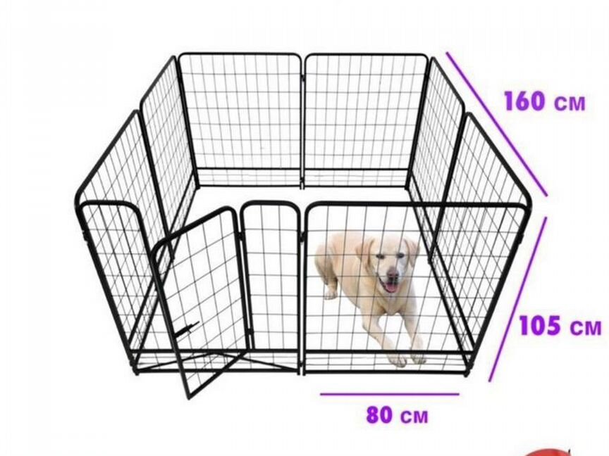 Вольер усиленный 105 см * 80 см 1 секция / 8 секци