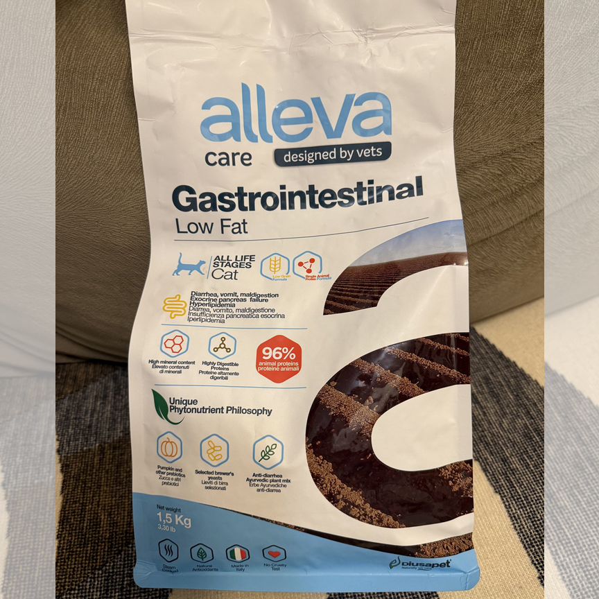 Корм для кошек Alleva Гастроинтестинал 1,5 кг