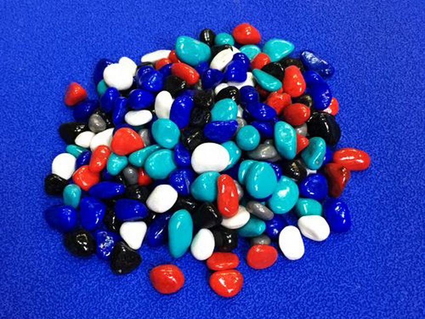 Декорации, цветная галька, яркие камешки, гроты