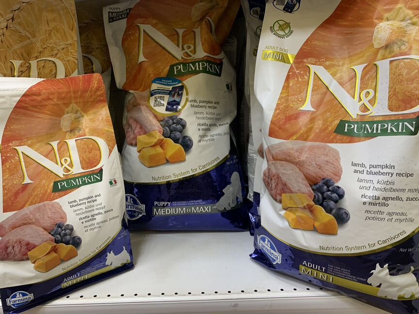 Корм для собак Фармина ягнёнок тыква черника 7 кг