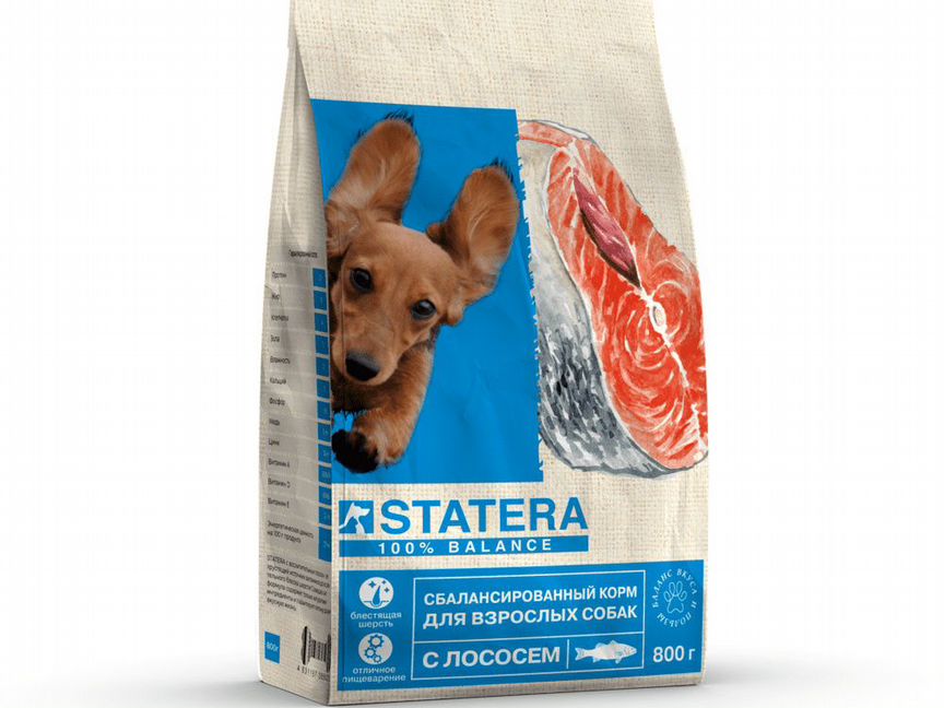 Statera сухой корм с лососем для взрослых собак вс