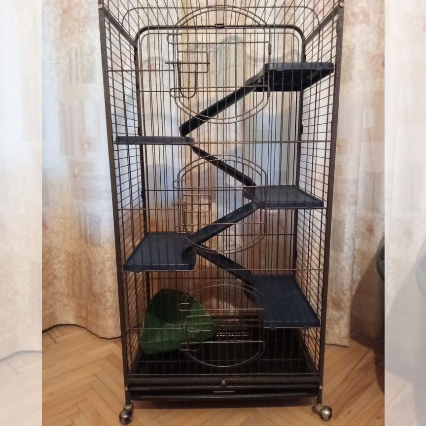 Клетка для хорьков грызунов 5 уровней 64х43х130