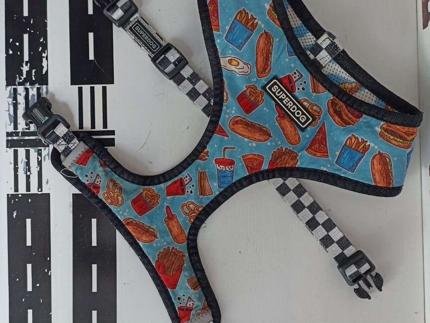 Superdog двухсторонняя шлейка fast food