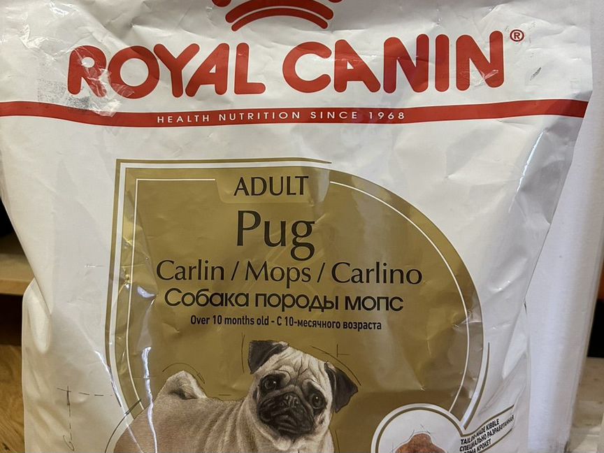 Корм для собак royal canin adult pug