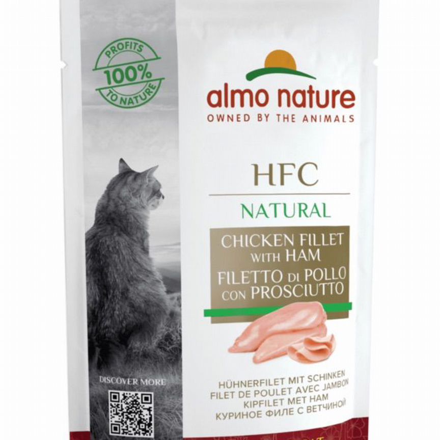 Корм кошек Almo Nature курица с ветчиной