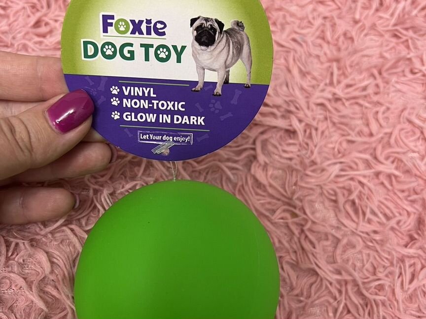 Игрушка для собак foxie Мяч светящийся в темноте