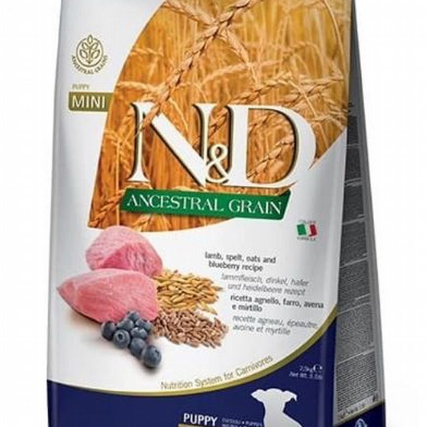 Корм для щенков Farmina Low Grain Mini 2,5 кг