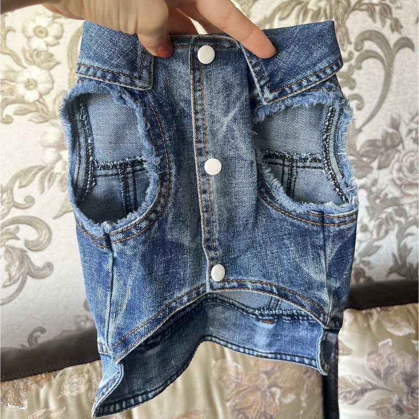 Джинсовая куртка для собак