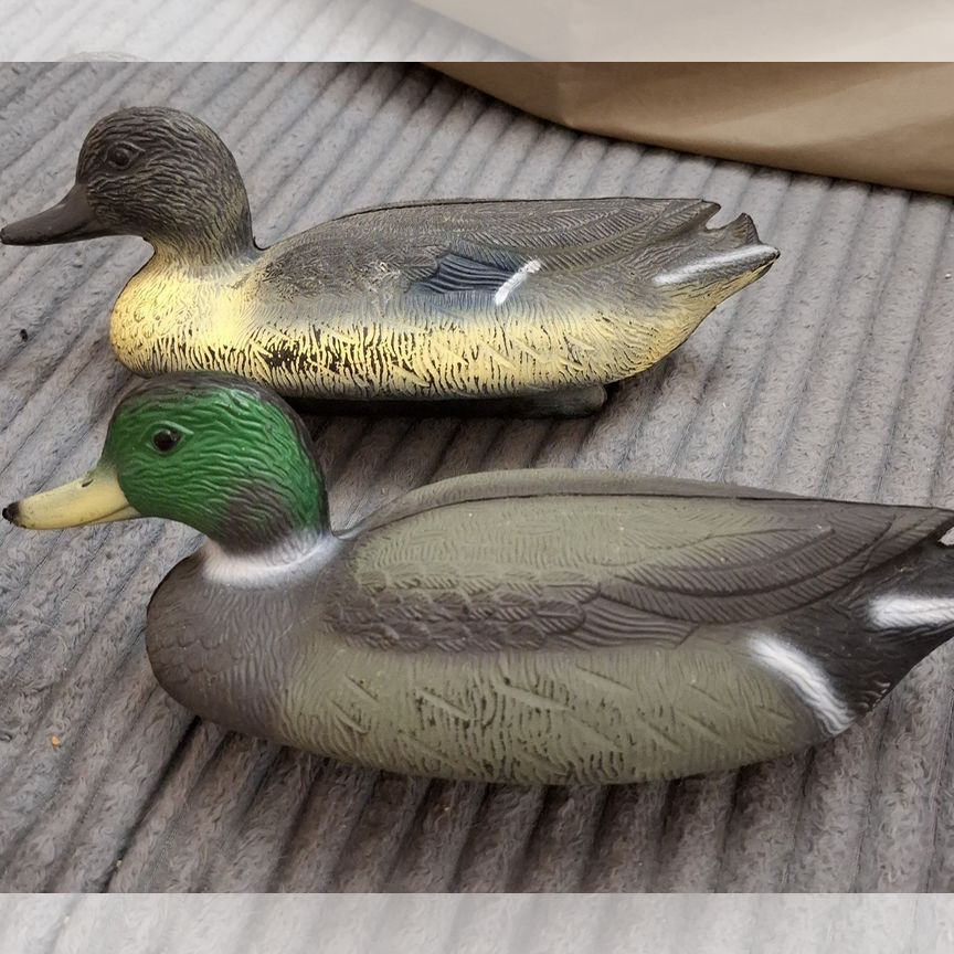 Продам две декоративные утки для пруда