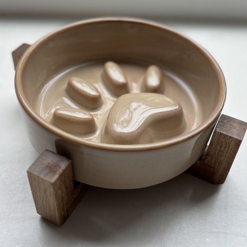 Миска керамическая для медленного кормления