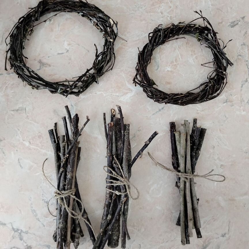 Березовые венки и веточки