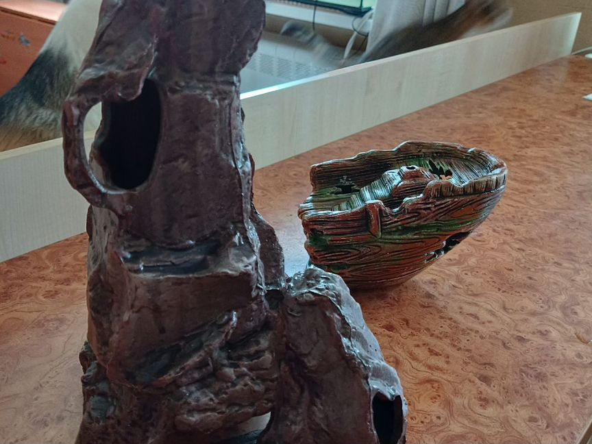 Декорации для аквариума корабль и скала