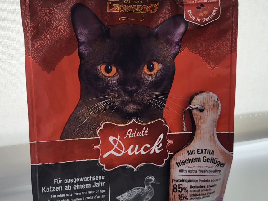 Leonardo сухой корм, вкус утка, 400 г