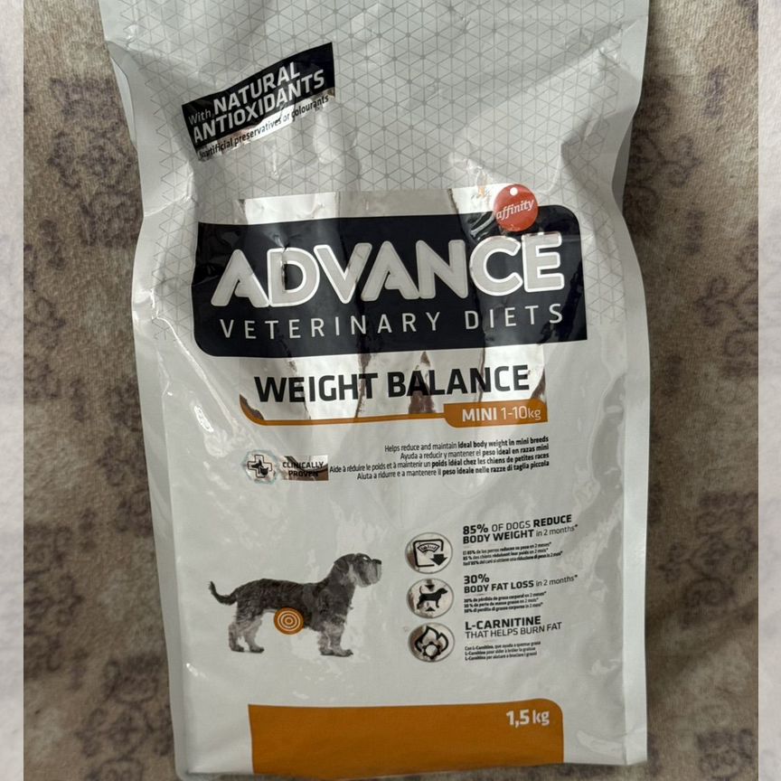 Корм для собак advance