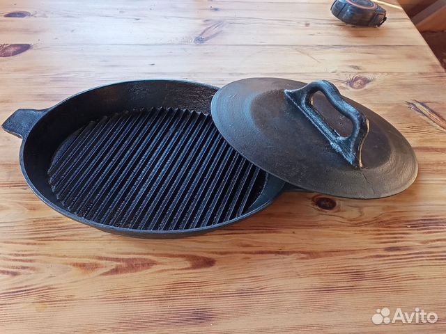 Чугунная сковорода гриль с прессом купить в Новосибирске | Товары для ...
