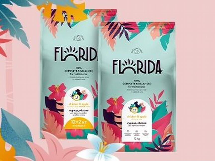 Florida Флорида корм для собак 12+2кг доставка