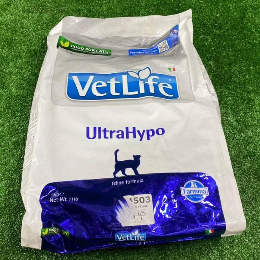Farmina Vet Life ultrahypo корм для кошек 5 кг