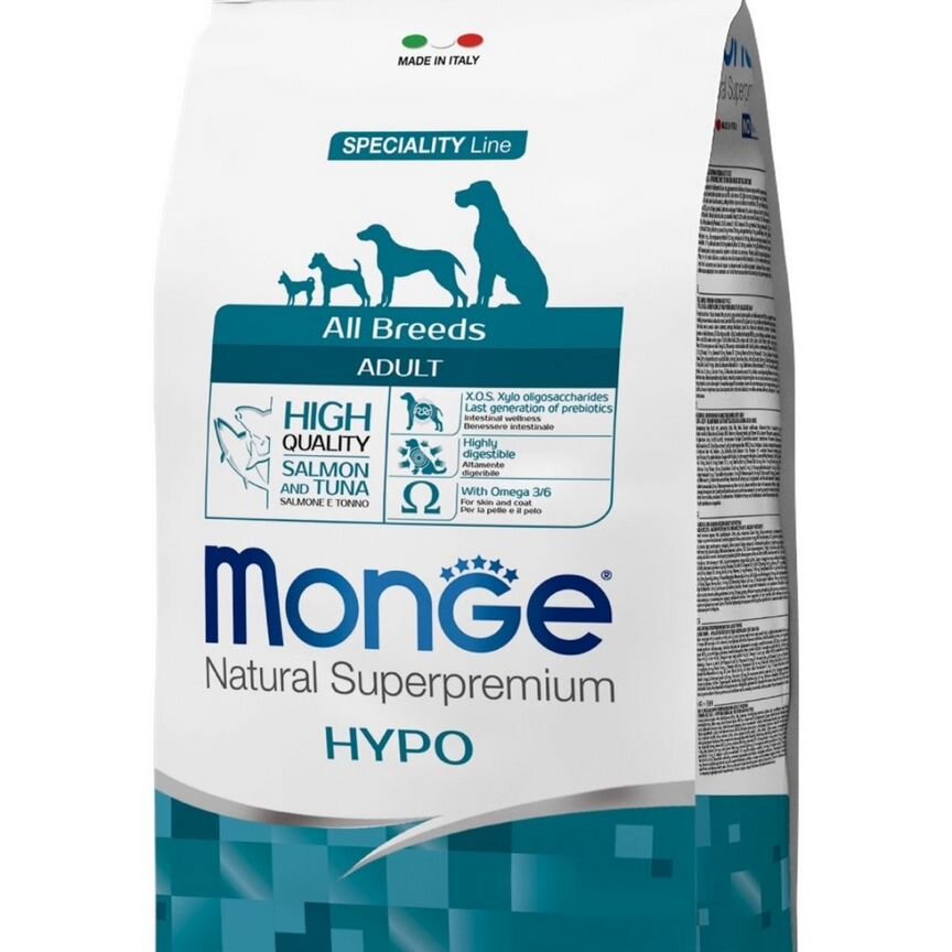 Корм для собак monge hypo