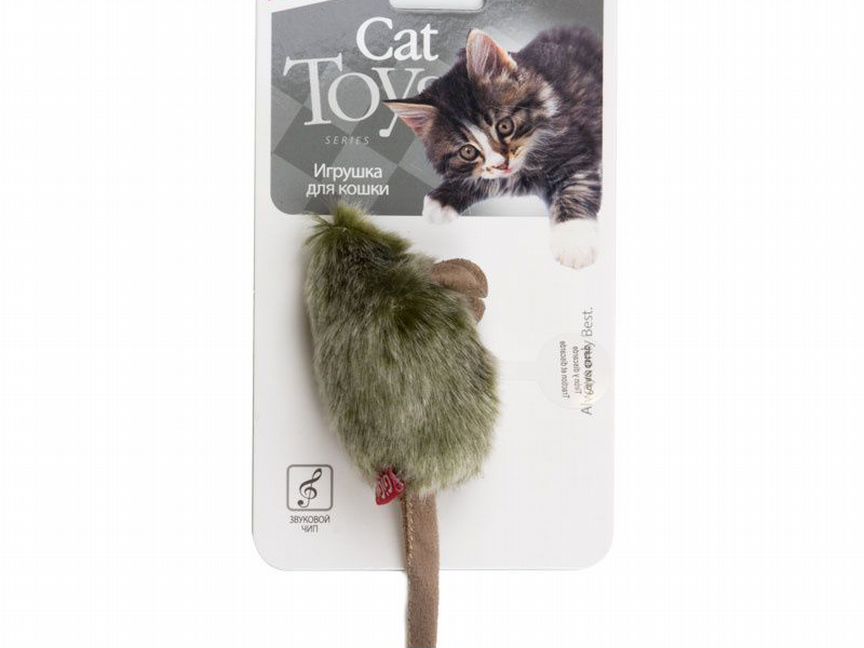 GiGwi мышка, игрушка со звуковым чипом, 8 см