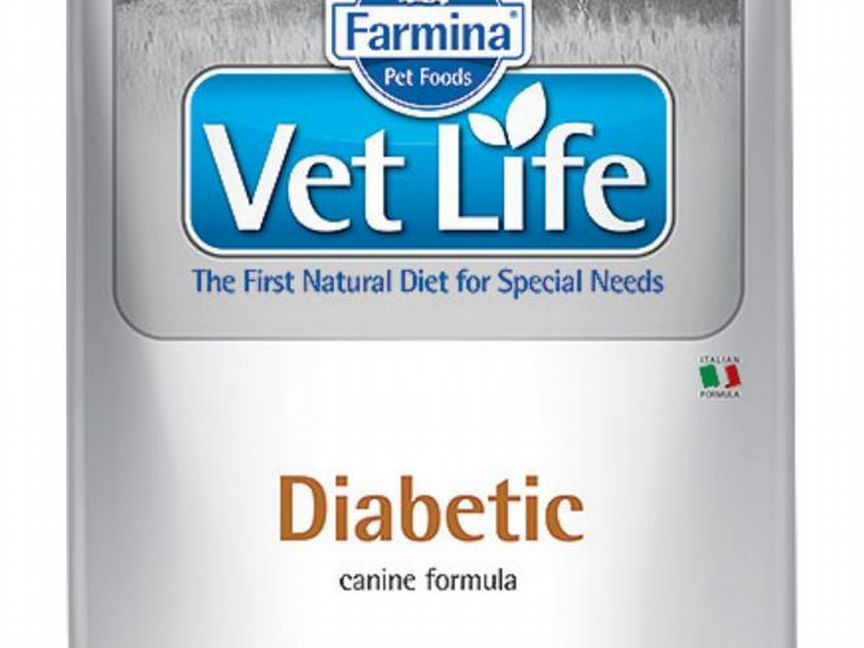 Корм Farmina Vet Life Diabetic для собак, 2 кг