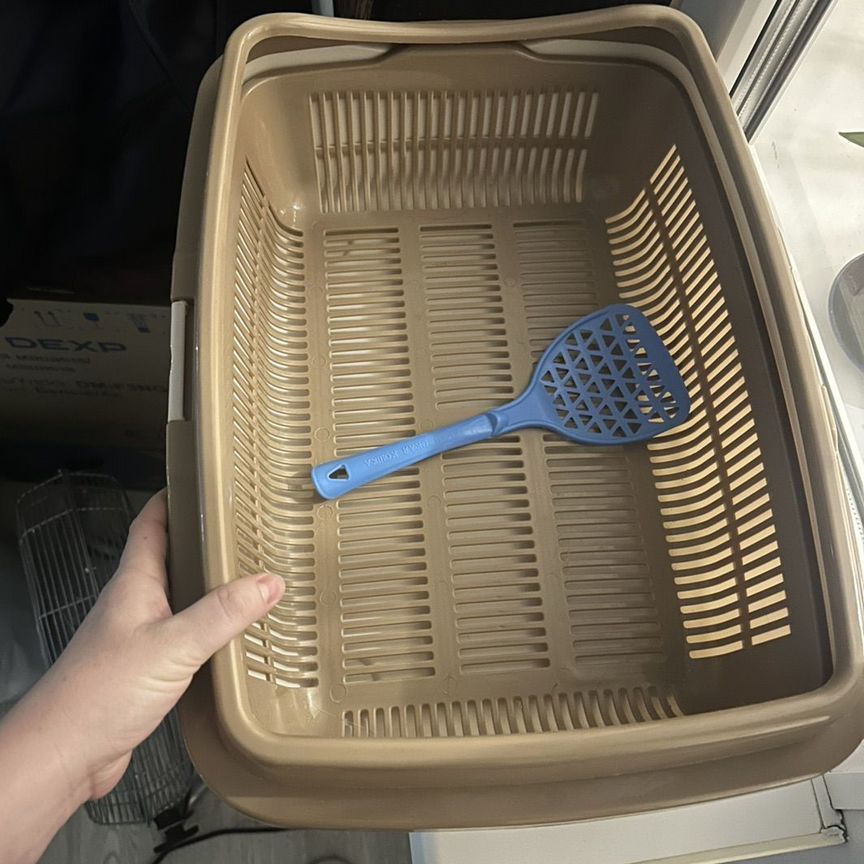 Лоток для кошек большой с высоким бортом