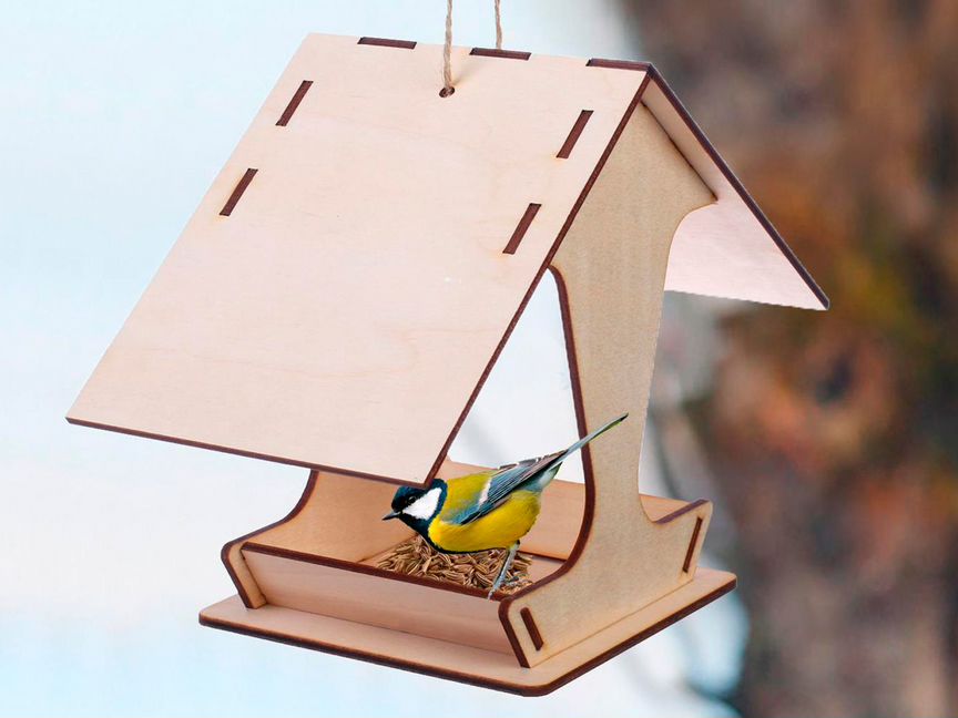 Кормушка для птиц "Грибок", 10,5х10,5х10,5 см