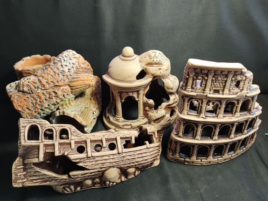 Гроты для аквариума, украшения