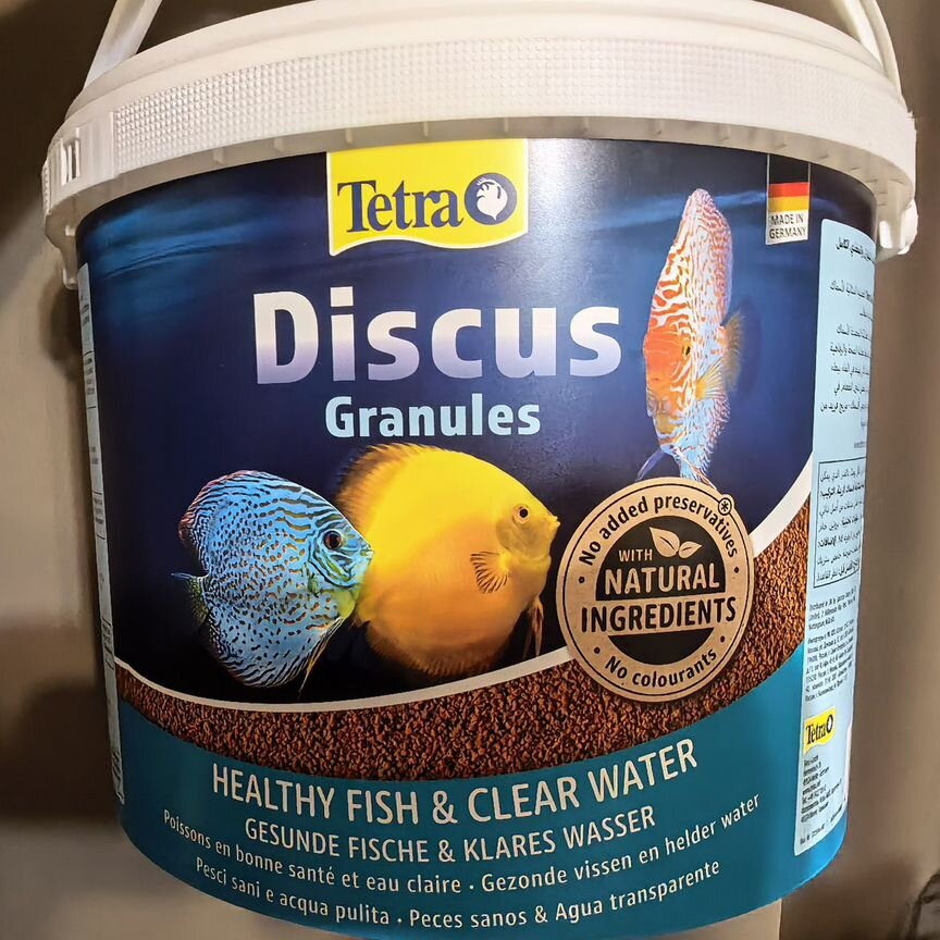 Tetra discus granules 10 л. Корм для дискусов