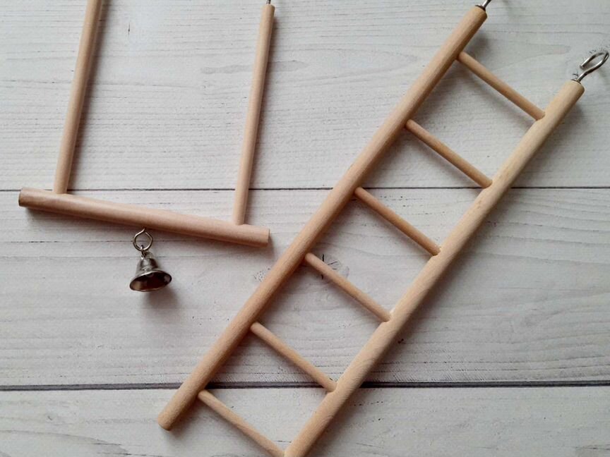 Качеля и лестница для попугаев