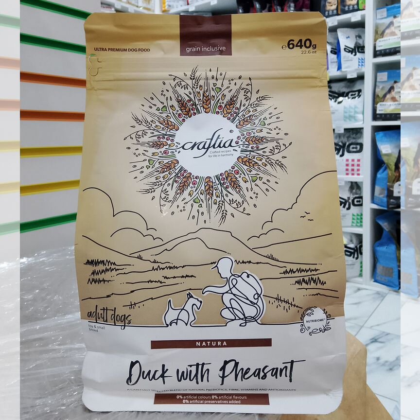 Корм для собак Craftia холистик, Сербия, 640 гр