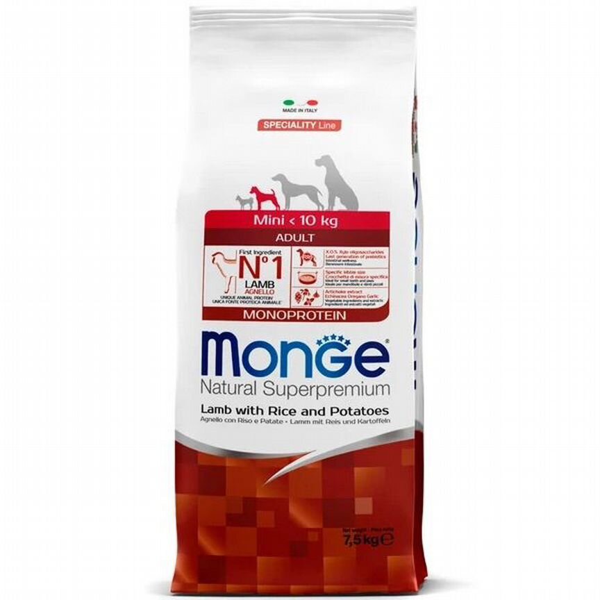 Monge Dog Speciality Line Monoprotein Mini 7.5кг