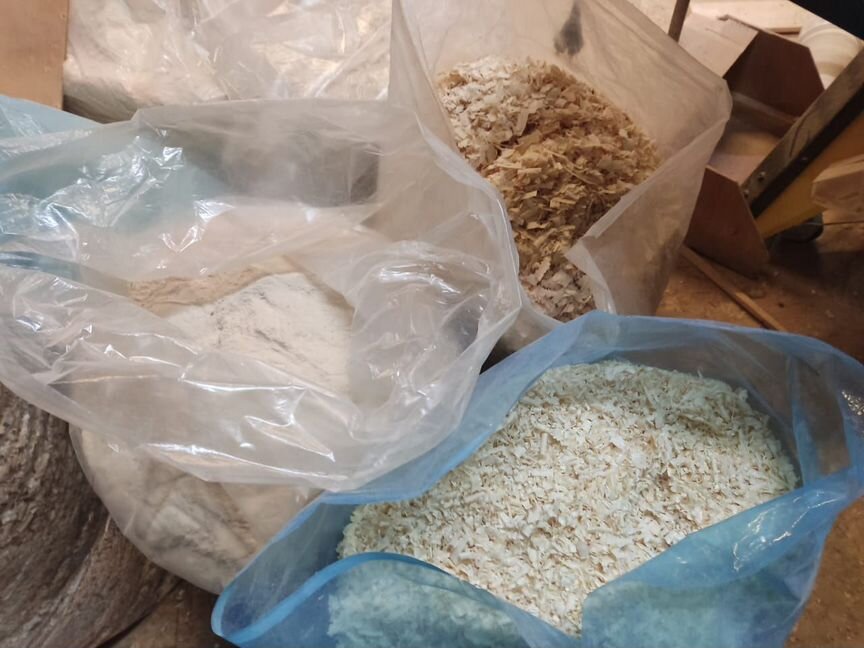 Опилки стружка в мешках