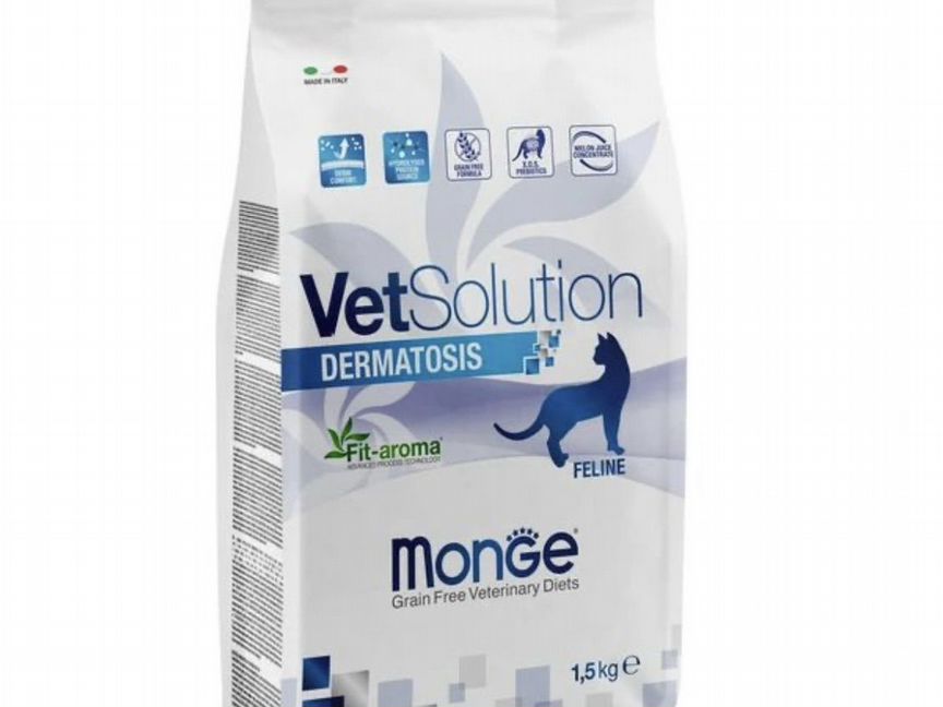 Ветдиета Monge VetSolution Cat Dermatosis 1,5 кг