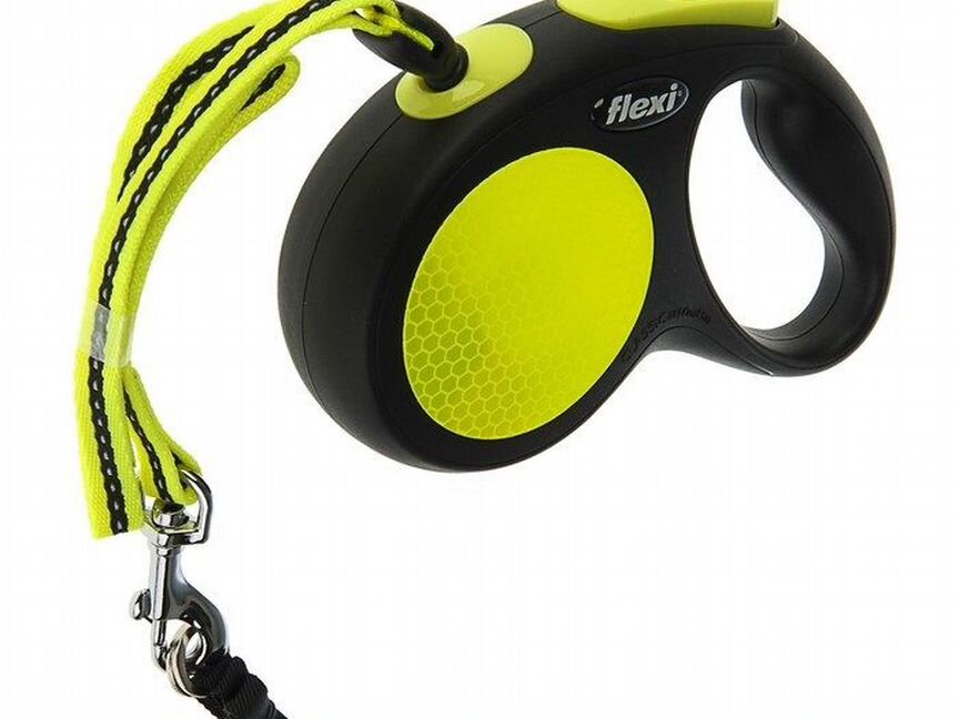 Рулетка Flexi Neon New Classic М трос 5м