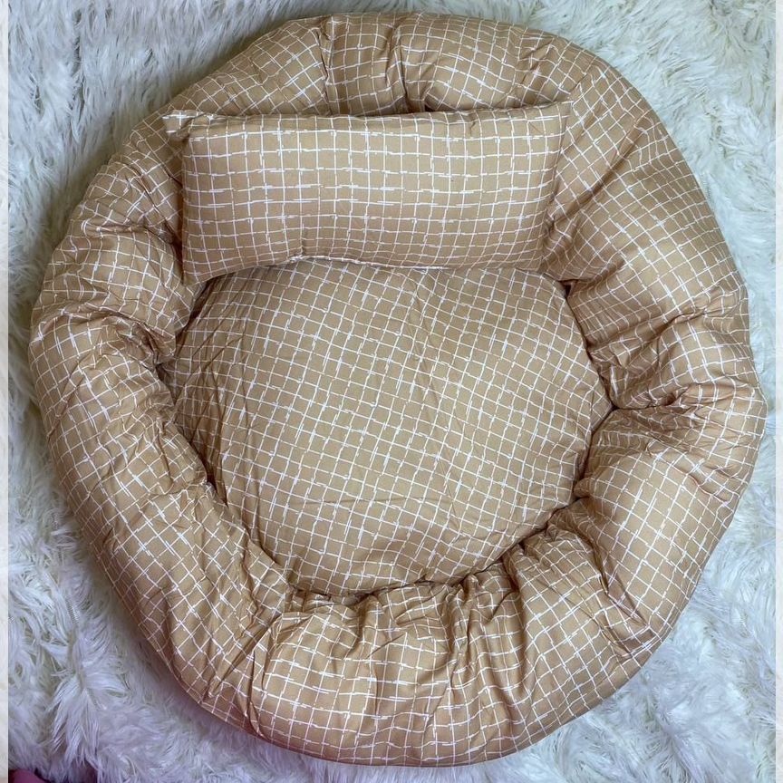 Лежанка круглая для собак и кошек мелких пород