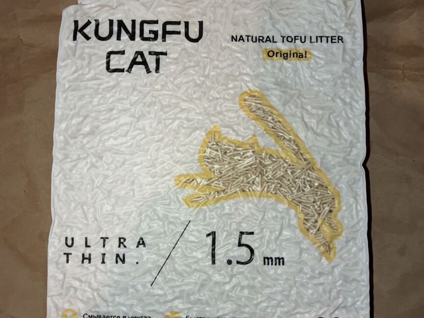 Наполнитель для кошачьего туалета Kungfu Cat 6л
