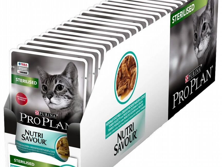 Пауч Pro Plan sterilised океаническая рыба, 26шт