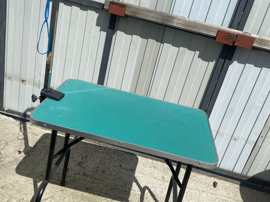 Стол для груминга с ринговкой и штативом