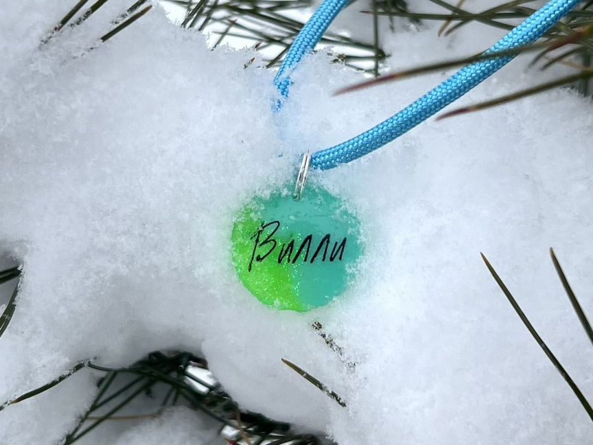 Адресник из эпоксидной смолы